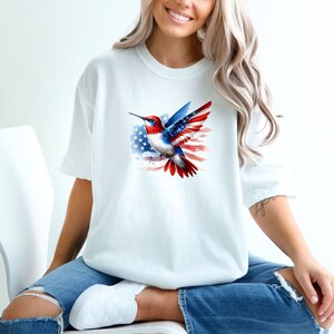 Patriotic Hummingbird JPG/PNG Image for Sublimation/heat Press - Etsy