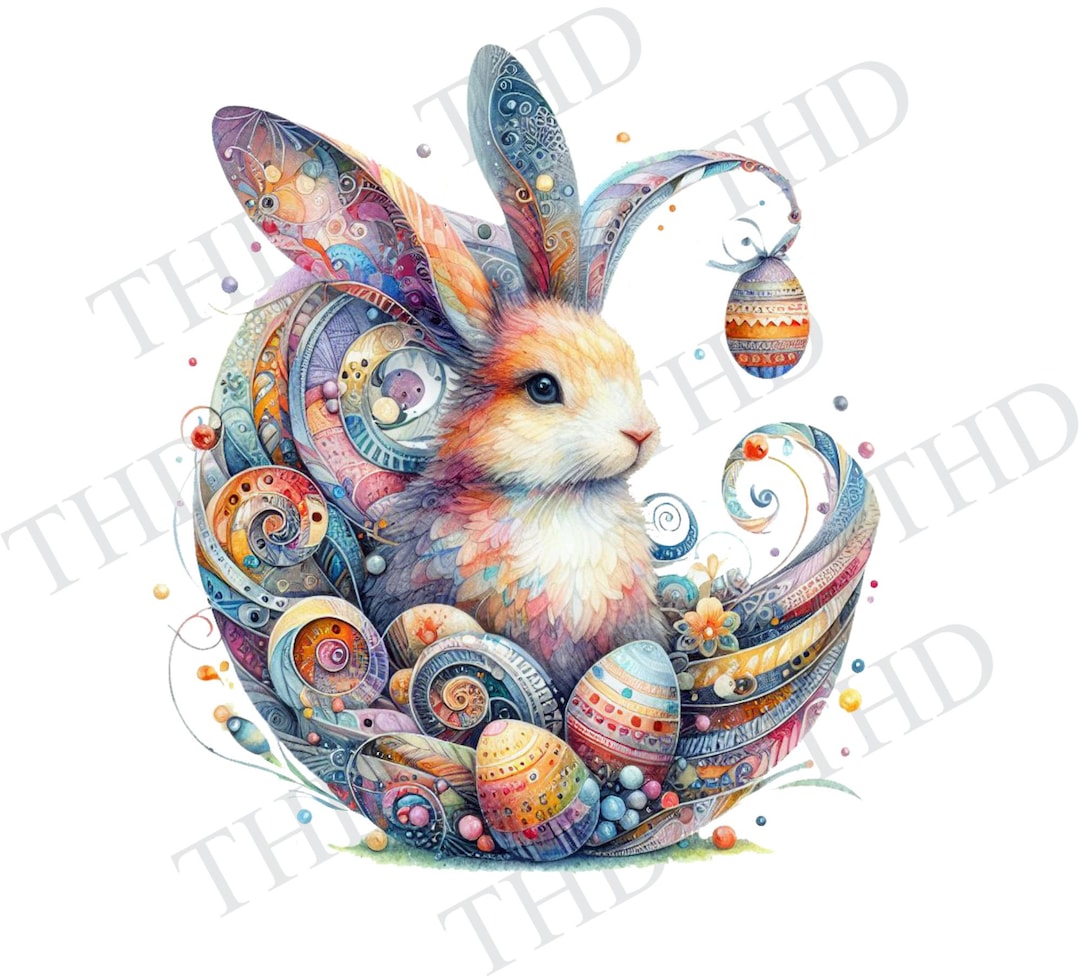 Celestial Easter Bunny Png/jpg Clipart, Easter Image for Sublimation ...