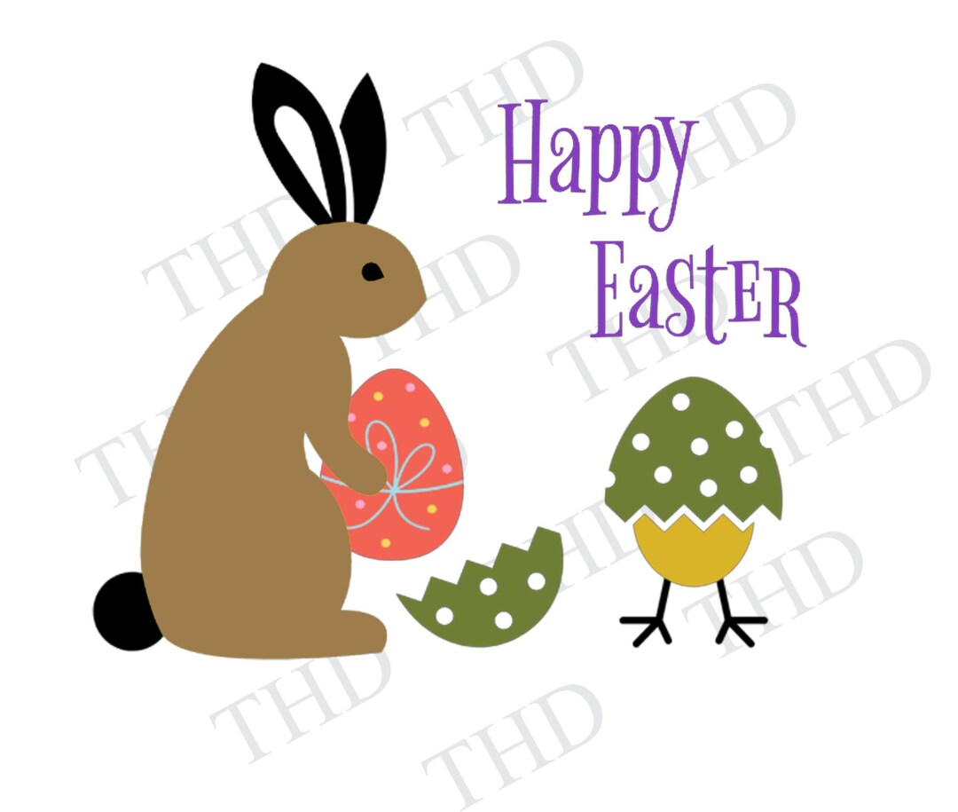 Easter Rabbit and Chick Png/clipart Easter Image for - Etsy