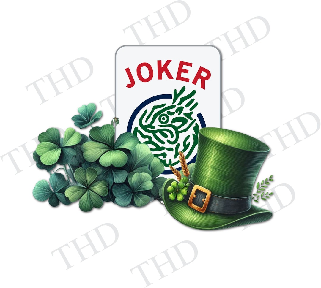 St Patrick's Day Mah Jongg Joker PNG, Mah Jongg Clipart for Sublimation ...