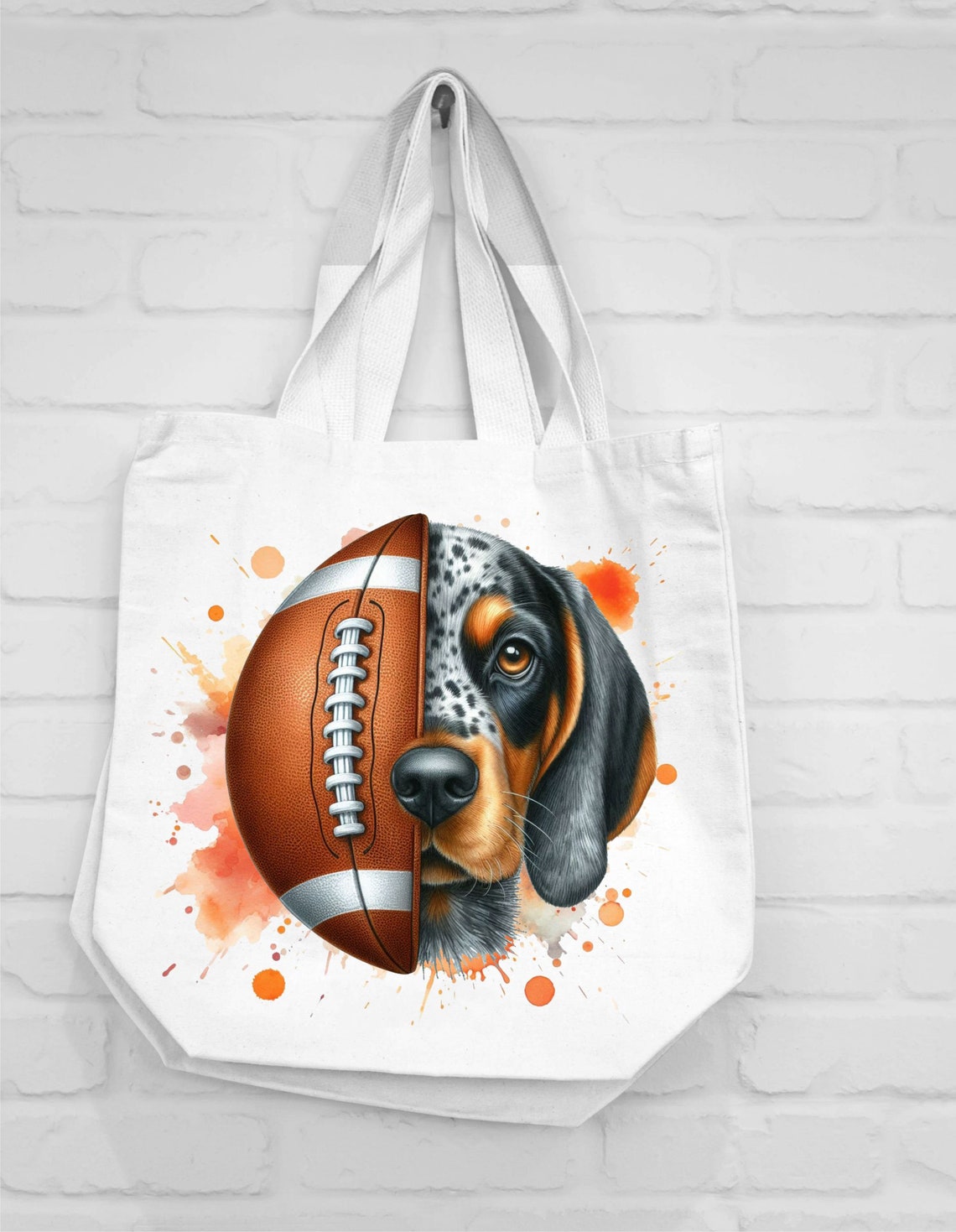 Football Blue Tick Hound Image: Tailgate Decor (digital Download) - Etsy