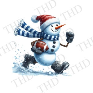 Snowman Football Downloadable Image, Clipart/ Football Tailgate / PNG ...