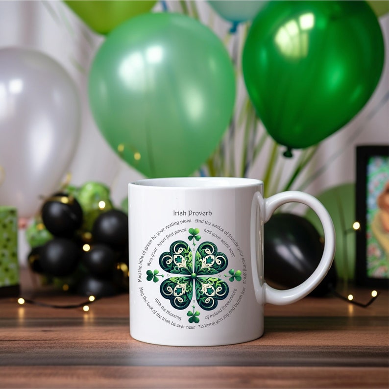 Irish Proverb Shamrock Clipart: Blessing Design (PNG/JPG Digital ...