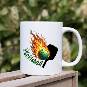 Flaming Pickleball Clipart / PNG Image - Etsy