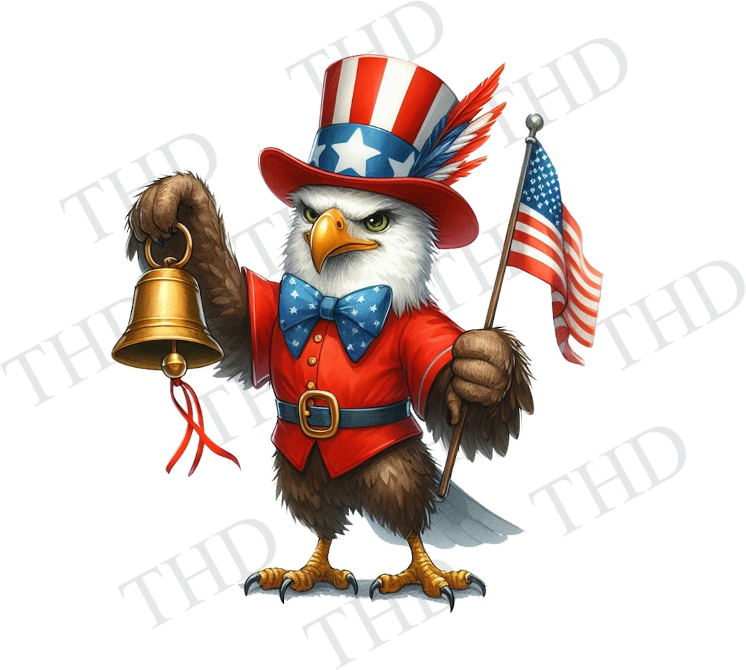 Funny Patriotic Eagle Clipart JPG / PNG Image, Clipart, Graphic - Etsy