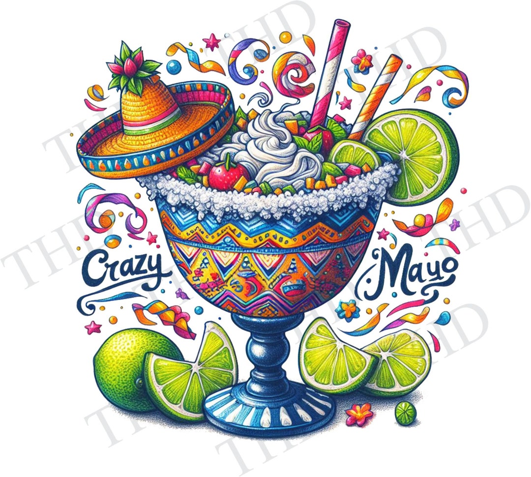 Crazy Cinco De Mayo Graphic Design/ Heat Transfer Image/sublimation ...
