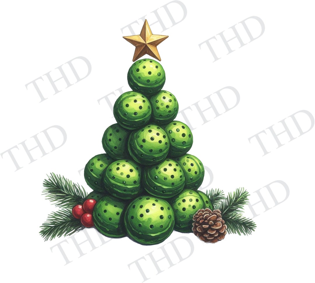 Pickleball Christmas Tree/ Downloadable Image/ PNG, Clipart for ...