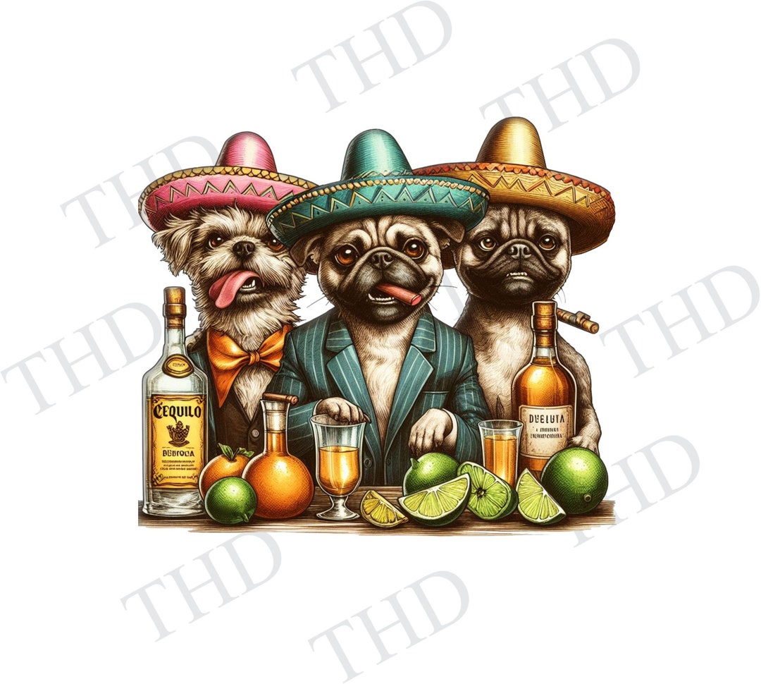 Funny Cinco De Mayo Dogs Fiesta Graphic (digital Download) - Etsy