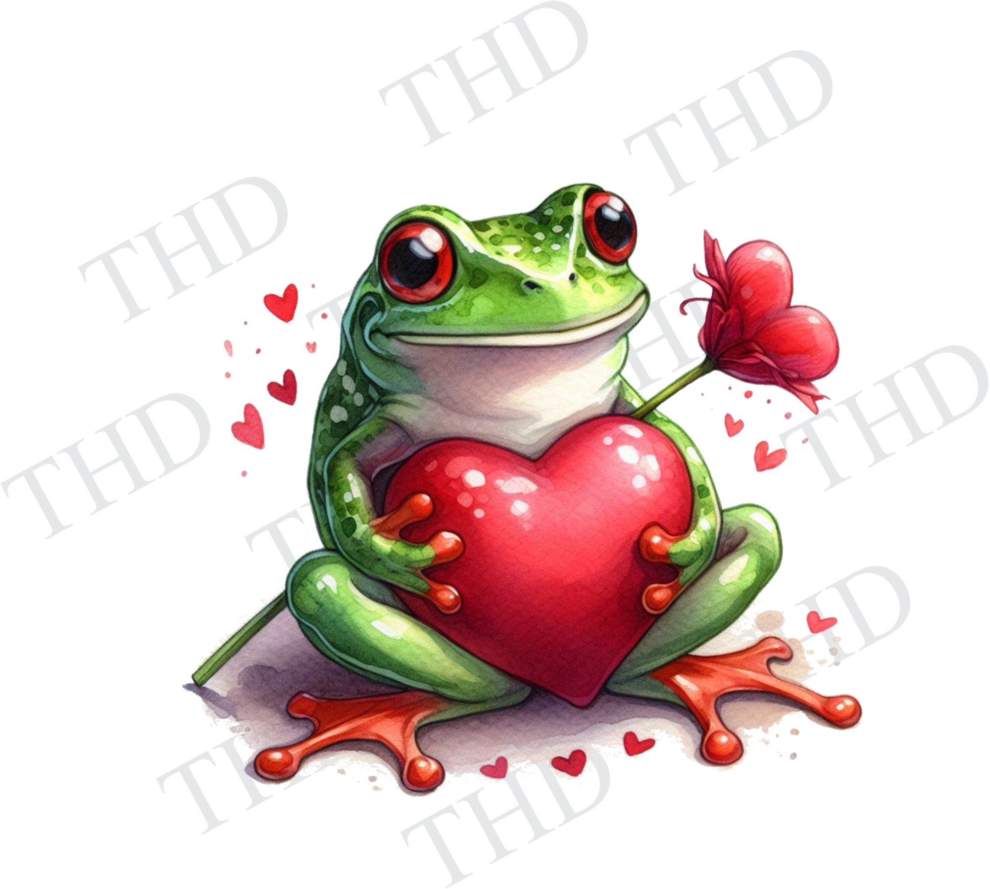 Valentine Frog PNG, Clipart for Sublimation/heat Press - Etsy