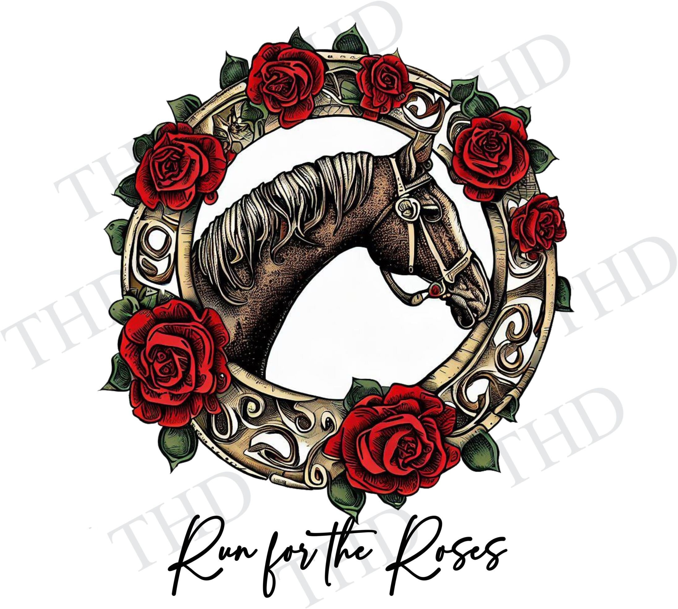 Derby Run for the Roses Horse Png/clipart - Etsy
