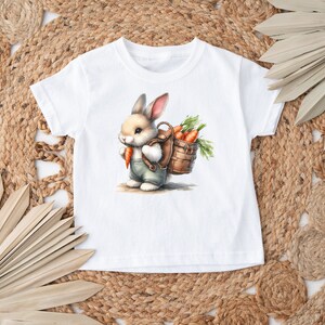 Nursery Print, Bunny With Carrots PNG, Clipart for Sublimation/heat ...