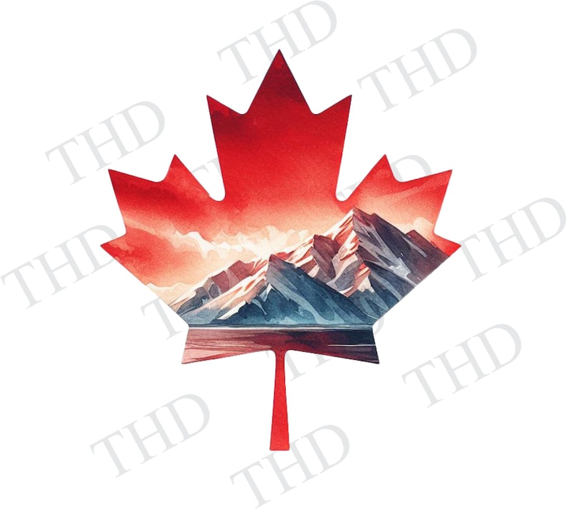 Canadian Maple Leaf Flag/clipart / PNG/JPG File Image/graphic/design - Etsy