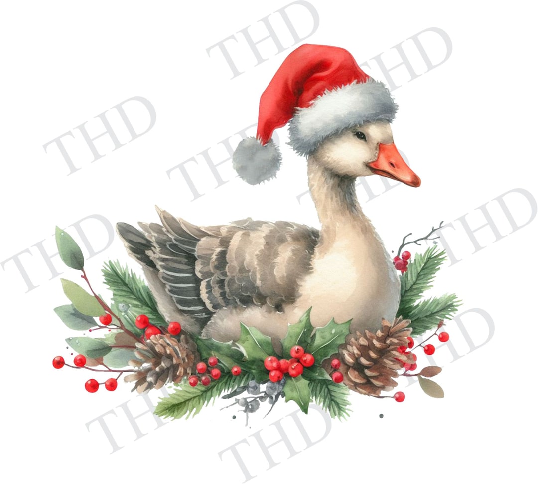 Christmas Goose PNG, Clipart for Sublimation/heat Press - Etsy