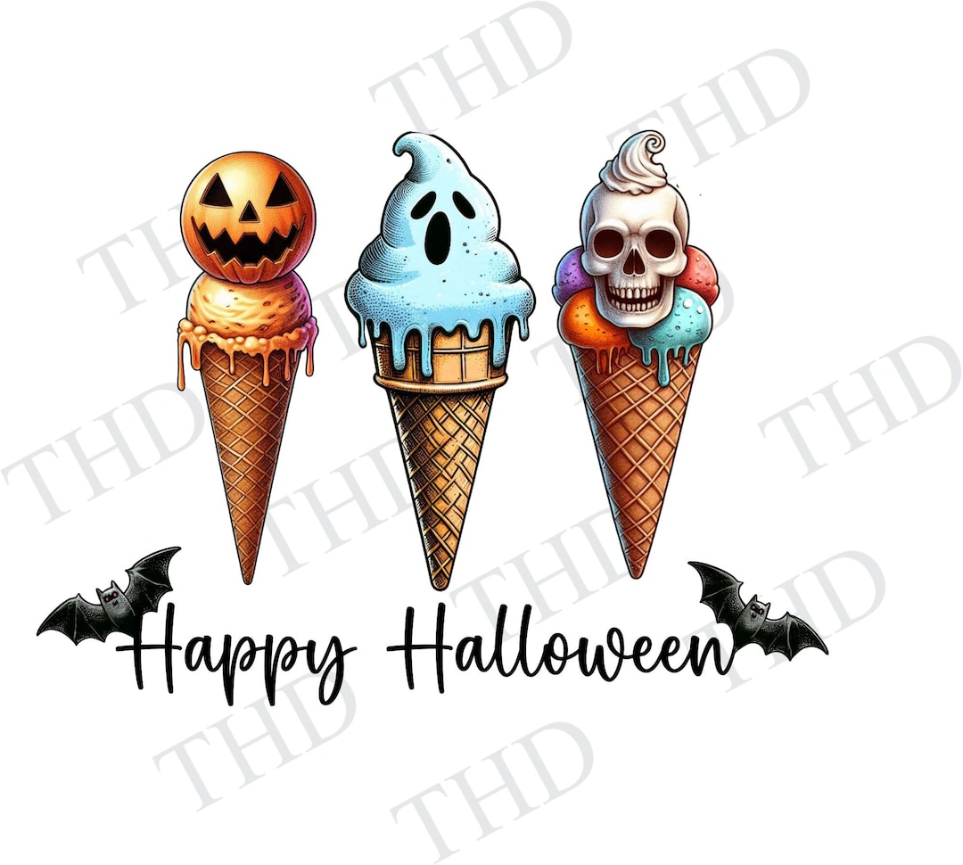 Halloween Ice Cream Cones Downloadable Image, PNG, Clipart for ...