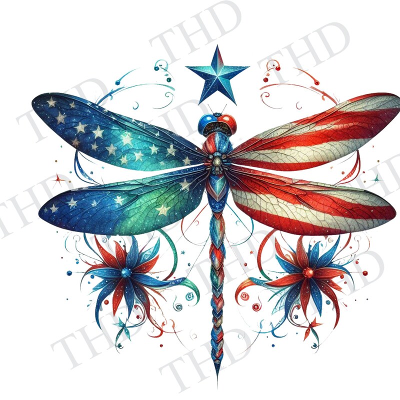 Dragonfly Patriotic Shirt - Etsy