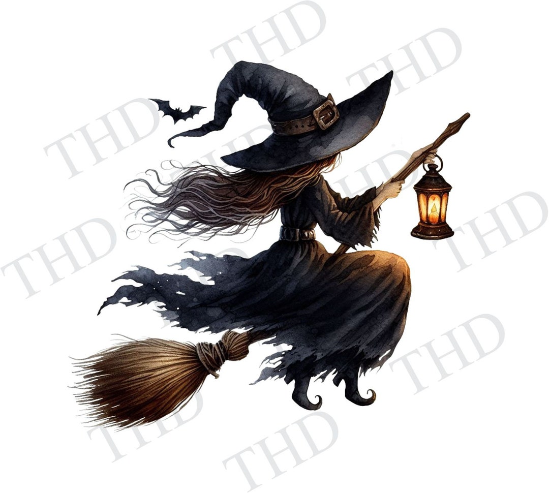 Halloween Witch PNG, Clipart for Sublimation/heat Press/digital ...