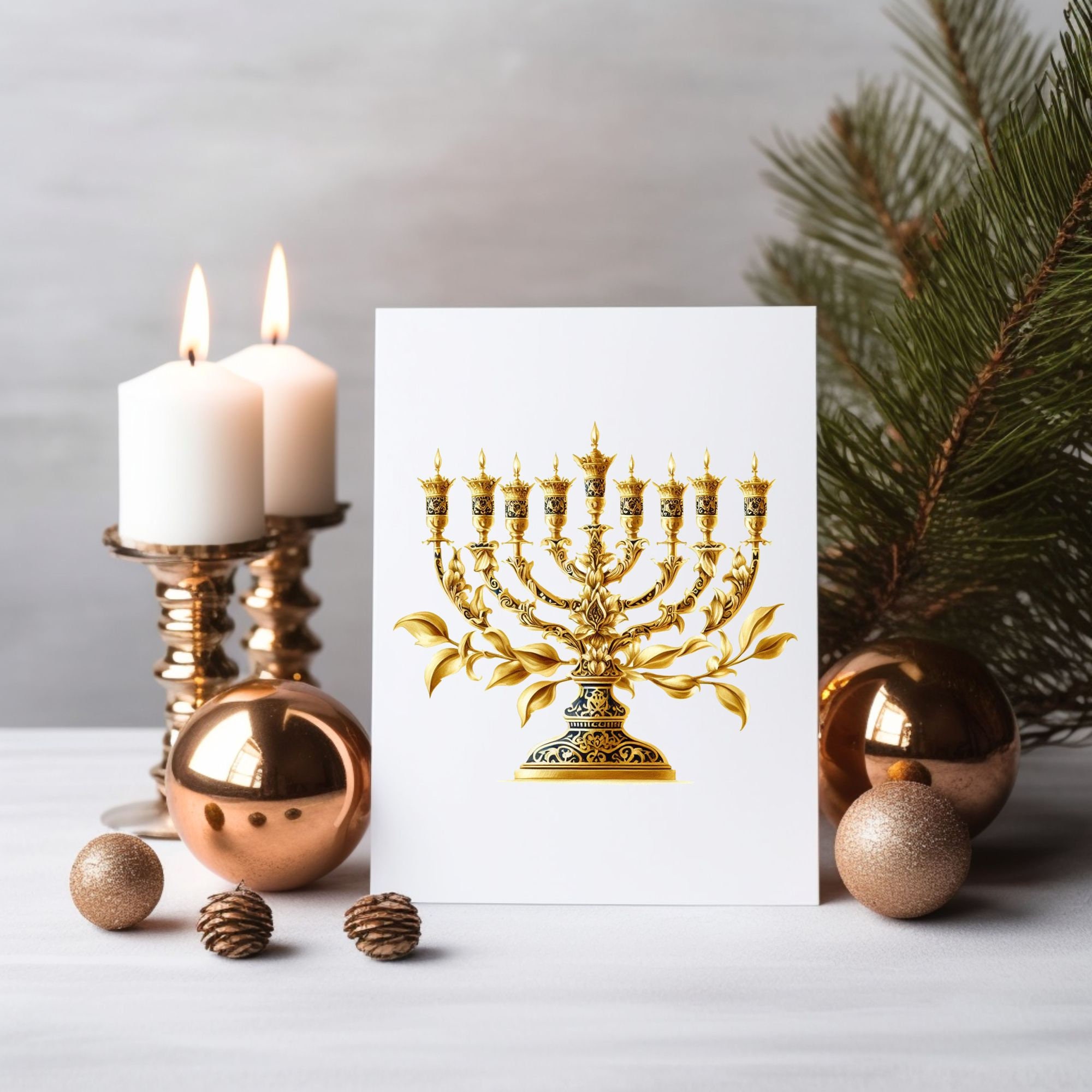 Gold Menorah, PNG, Clipart for Sublimation/heat Press - Etsy