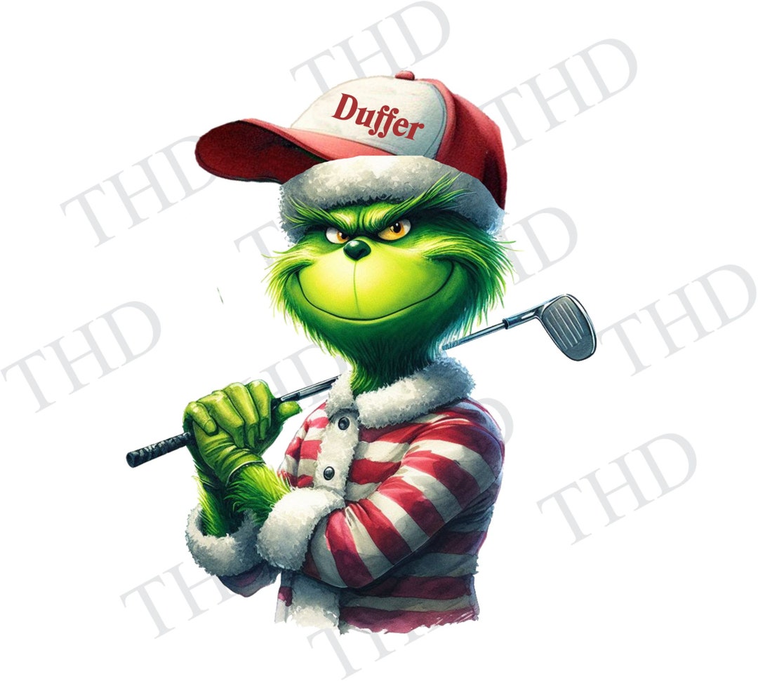 Grinch Golfer Jpg/png/clipart - Etsy