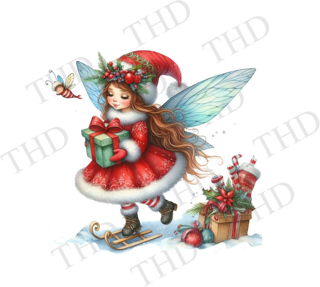 Christmas Fairy PNG, Clipart for Sublimation/heat Press - Etsy