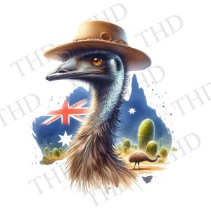 Australian Emu/clipart / PNG/JPG File Image/graphic/design - Etsy