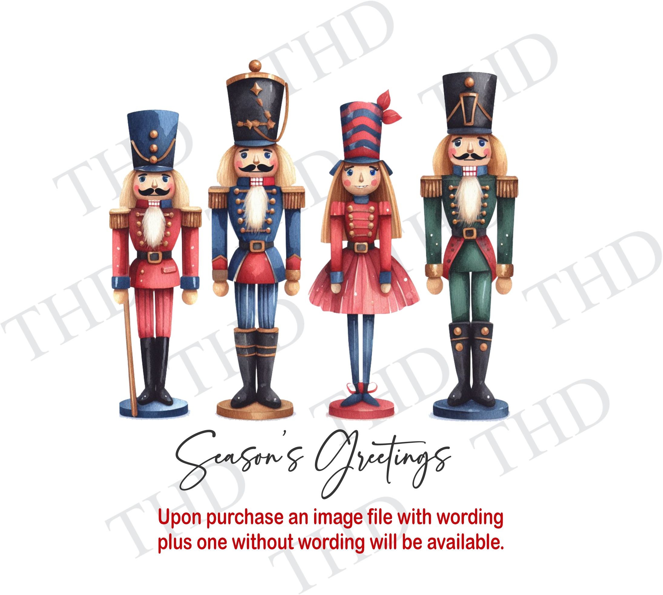 Nutcrackers With Little Girl / Toy Soldiers/ Happy Holidays/christmas ...