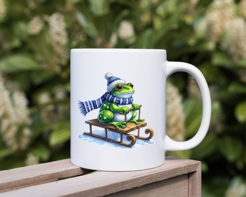Hanukkah Sledding Frog Downloadable PNG, Clipart for Sublimation/heat ...