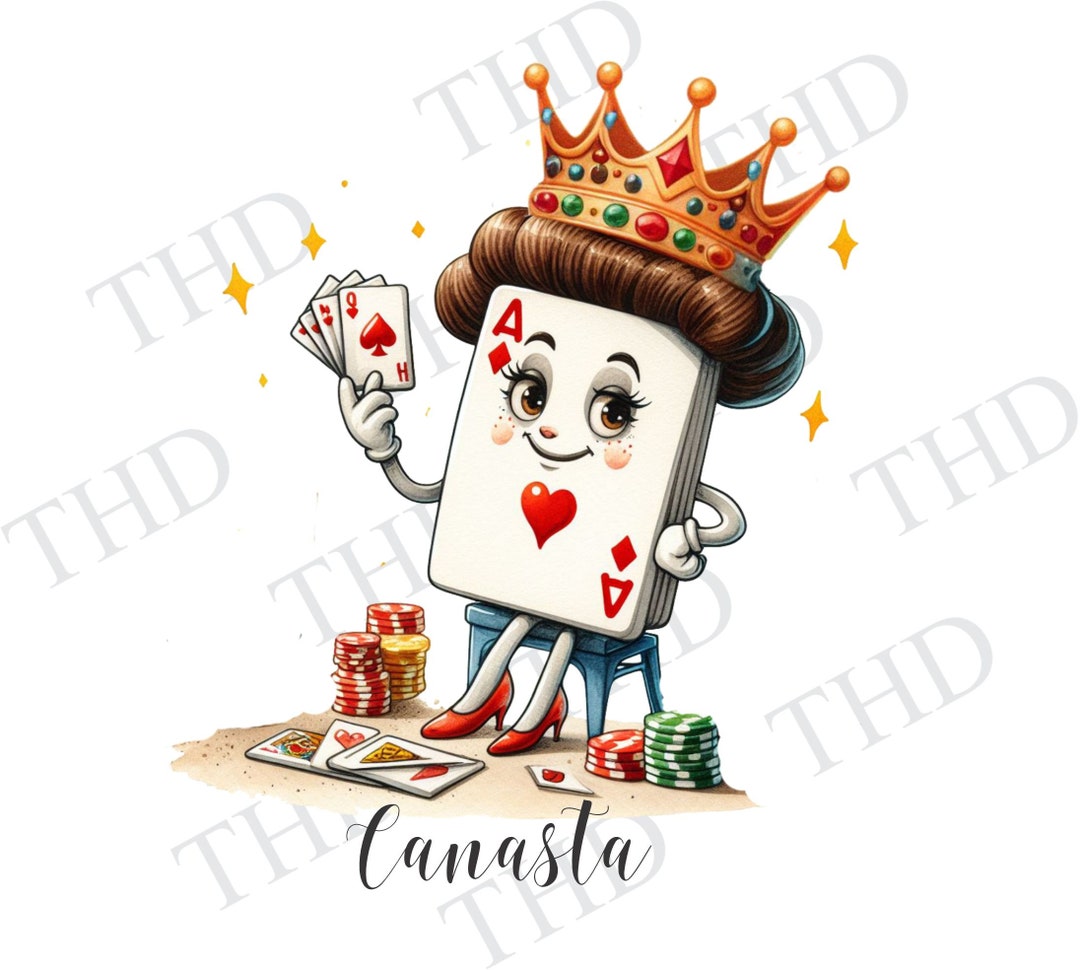 Canasta Card Game Clipart: Sublimation Design (digital Download) - Etsy