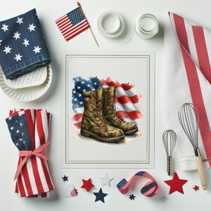 American Flag and Boots Clipart / PNG Image - Etsy