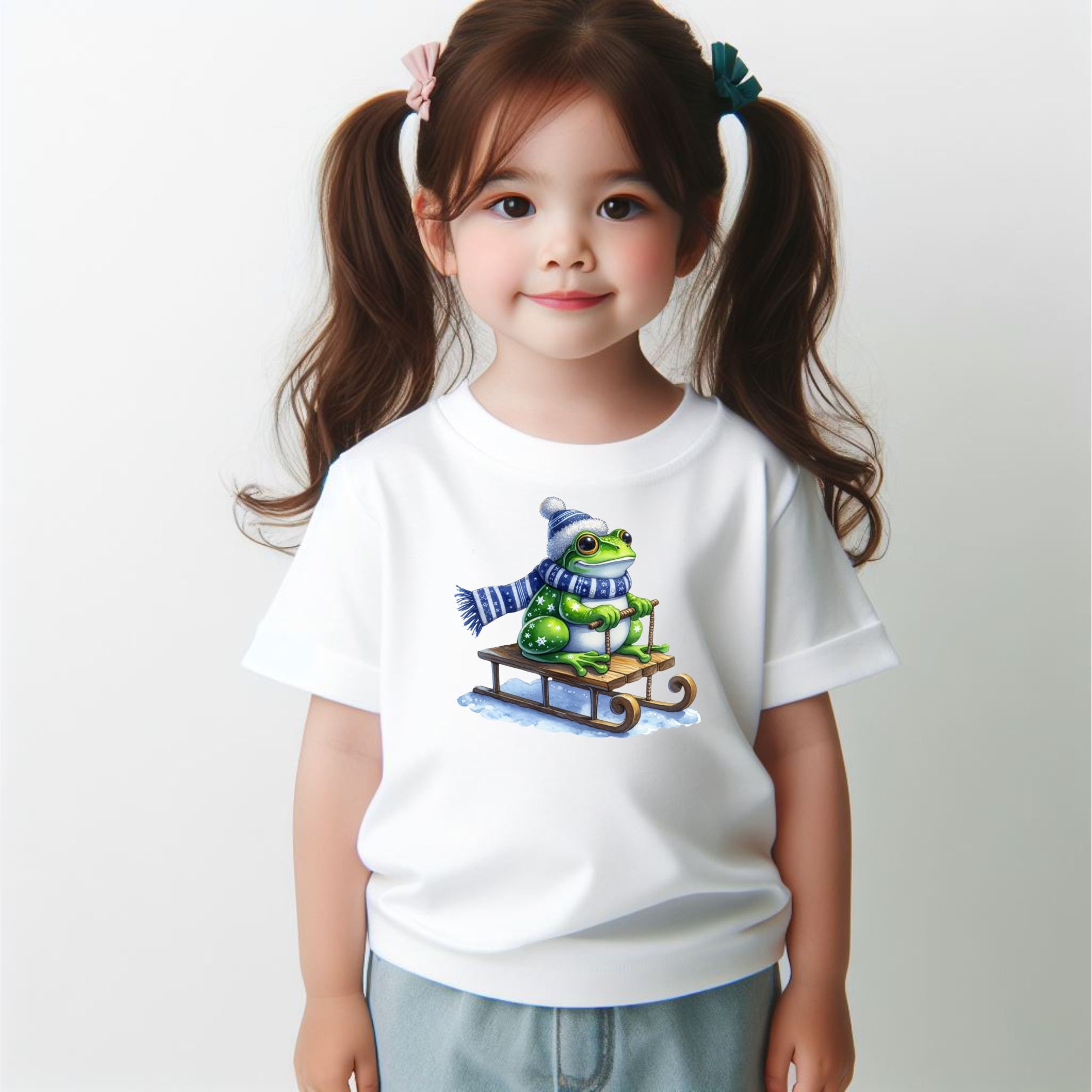 Hanukkah Sledding Frog Downloadable PNG, Clipart for Sublimation/heat ...
