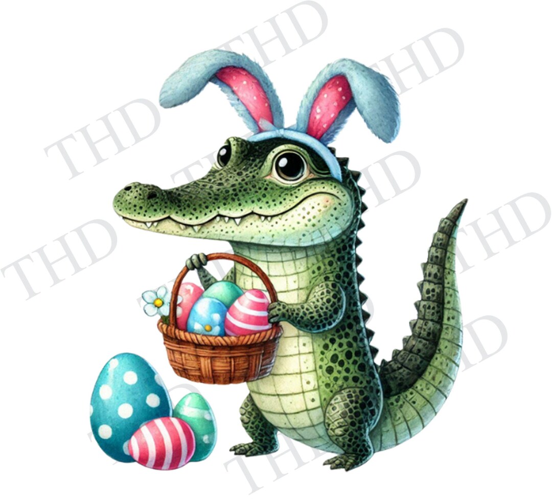 Funny Gator Easter Eggs PNG/JPG Downloadable Clipart, Image for ...