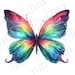 Rainbow Butterfly Clipart / PNG Image - Etsy