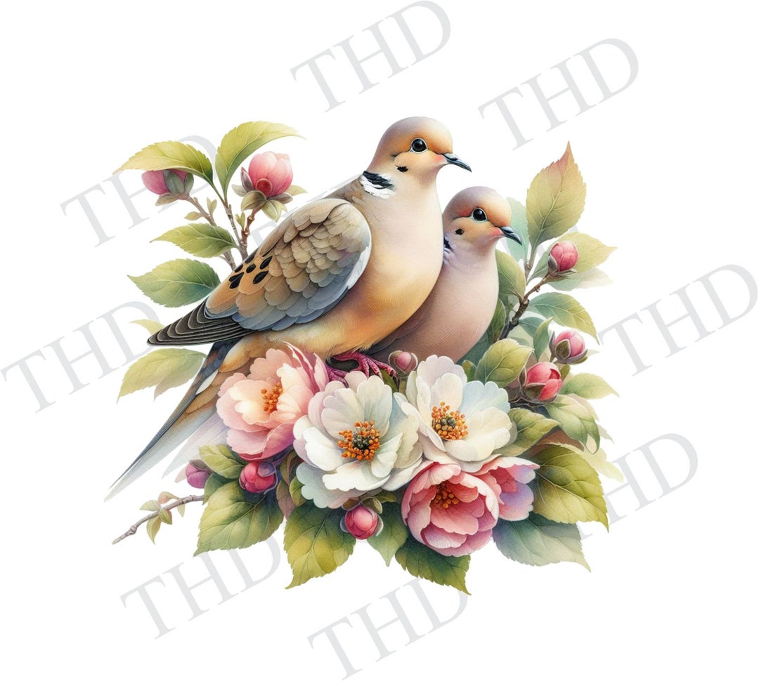 Morning Doves Png/clipart - Etsy