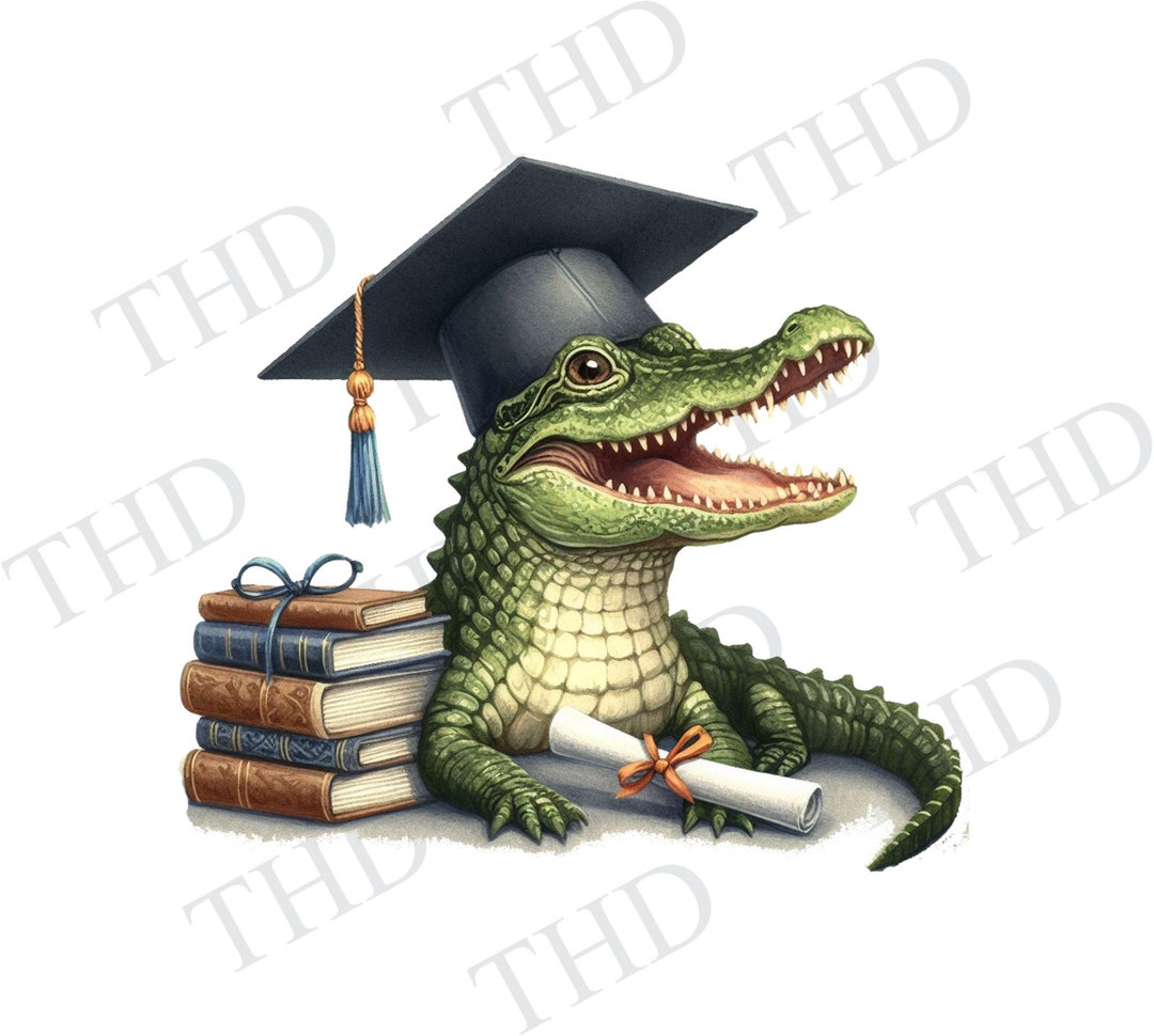 Graduation Gator Clipart / PNG Image - Etsy