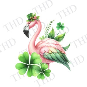 St. Patrick Flamingo Png/clipart Image - Etsy