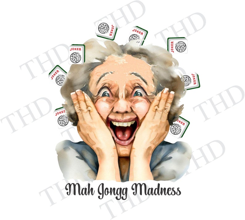 Funny Mah Jongg Player PNG, Mah Jongg Winner With Jokers, Mahjong ...