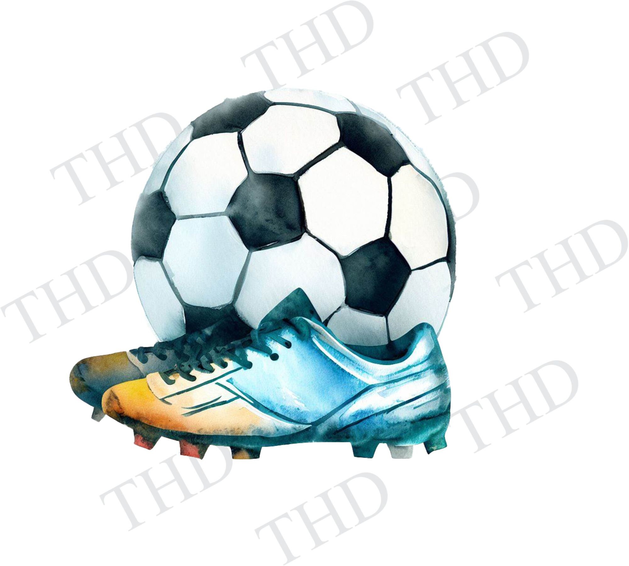 Soccer Ball Digital Image, Clipart, PNG - Etsy