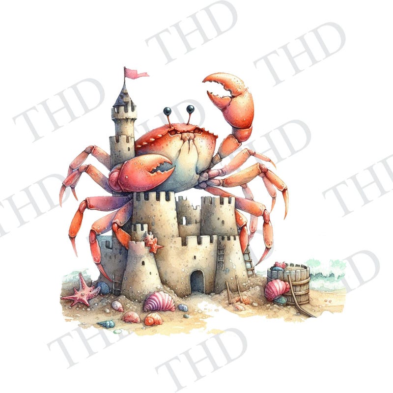 Sandcastle Clip Art - Etsy Australia