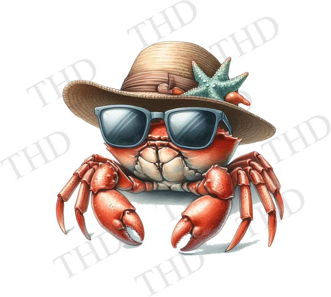 Funny Beach Sand Crab Png/clipart - Etsy