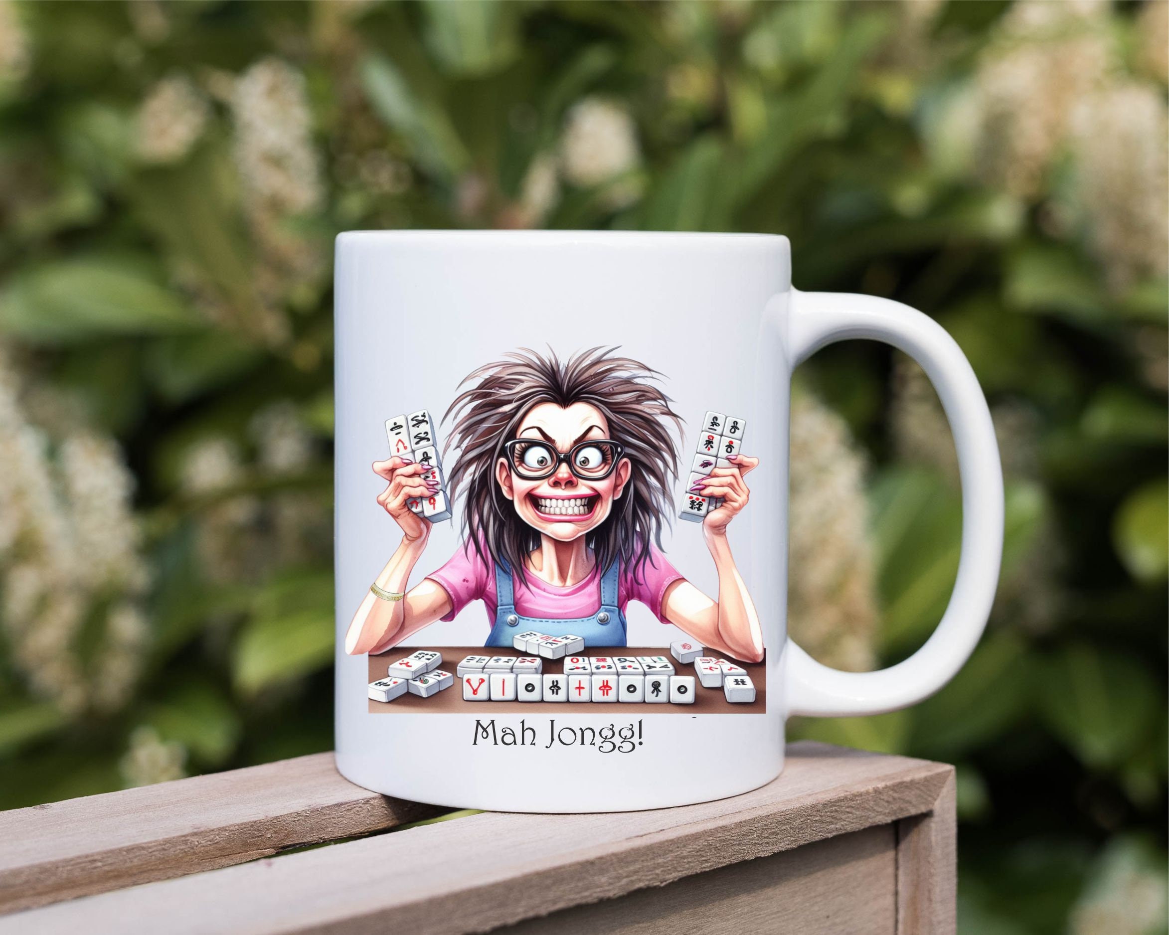 Funny Mah Jongg Lady Clipart: Sublimation Design (digital Download) - Etsy