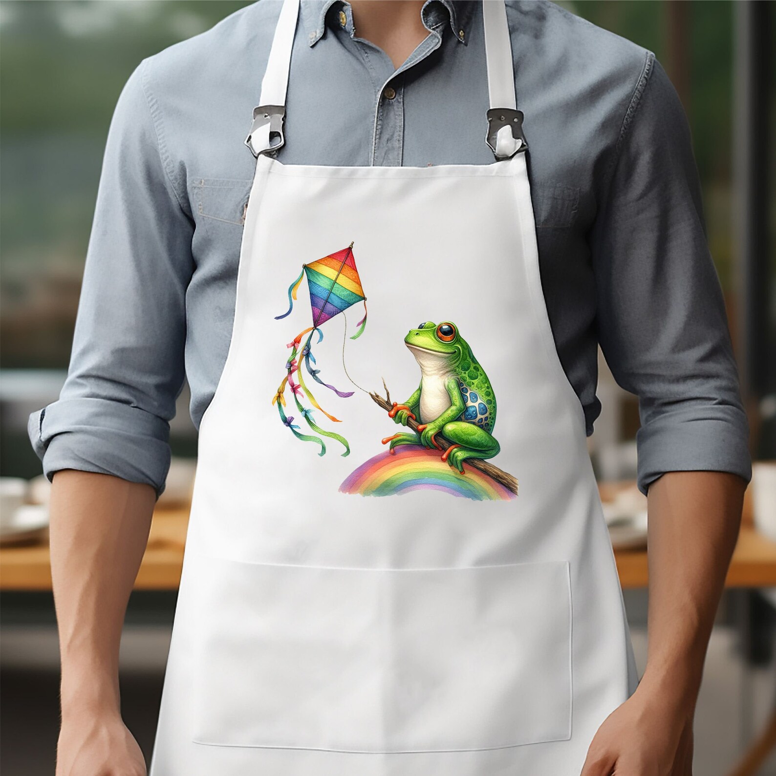 Frog Flying A Kite, Rainbow Colors Clipart JPG / PNG Image for ...