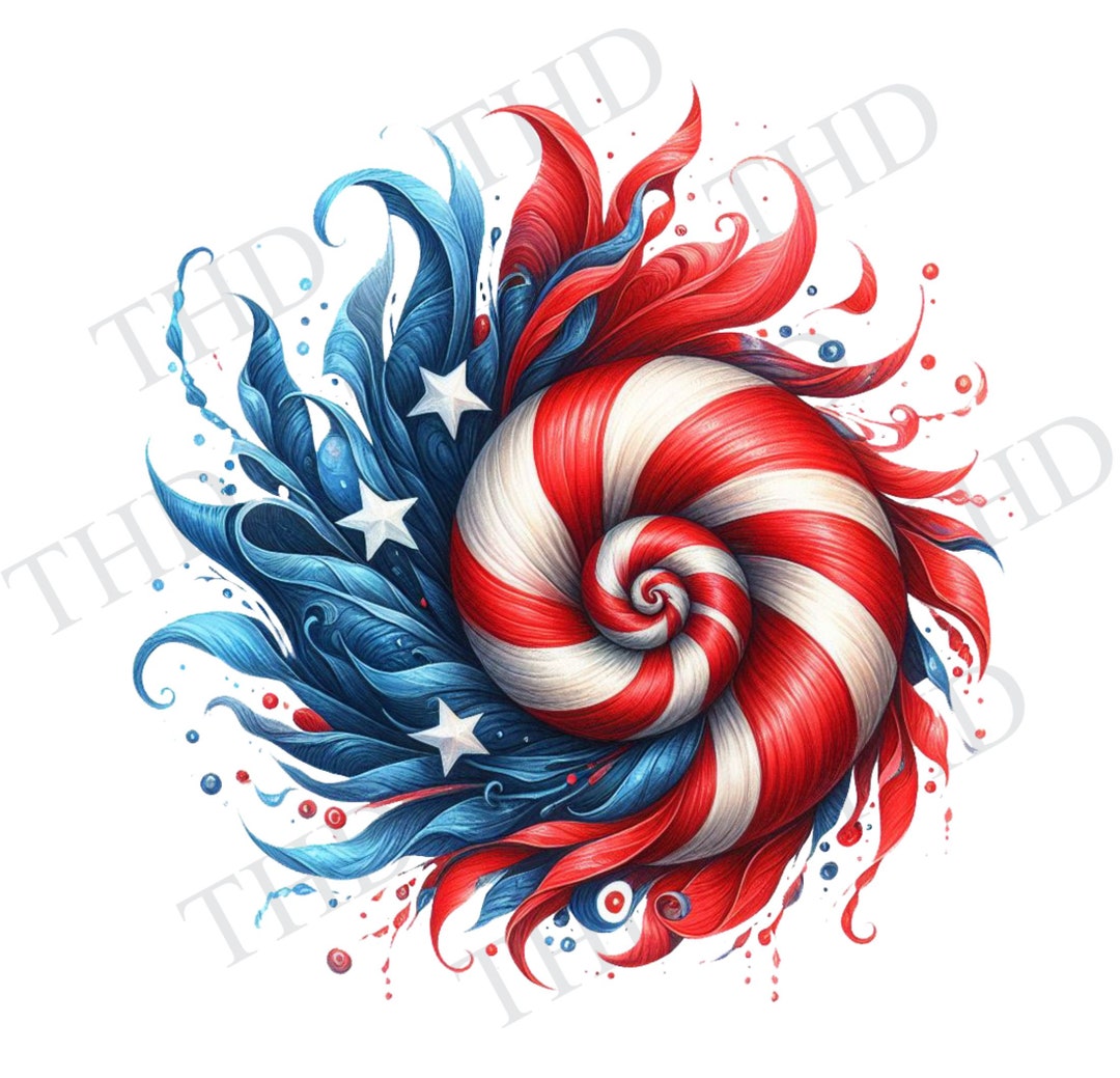 Patriotic Shell Design/ Nautical Design/clipart/jpg/png Image for ...