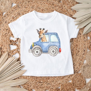 Jungle Animal Giraffe in Car PNG, Baby Jungle Animals Clipart for ...