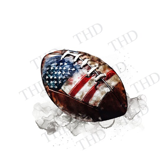 American Flag Football Clip Art Flag Football Stock Vector