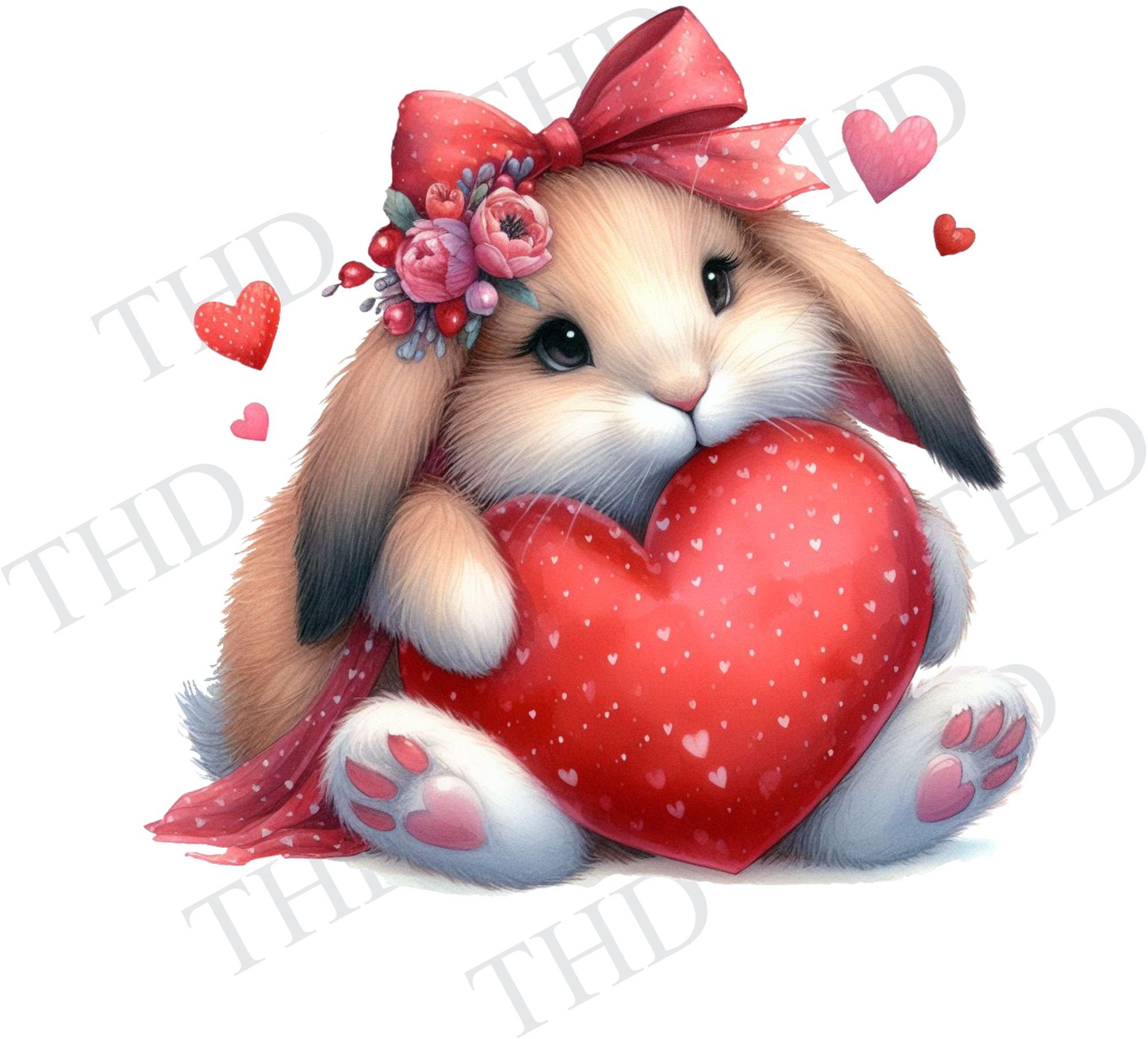 Valentine Bunny PNG, Clipart for Sublimation/heat Press - Etsy