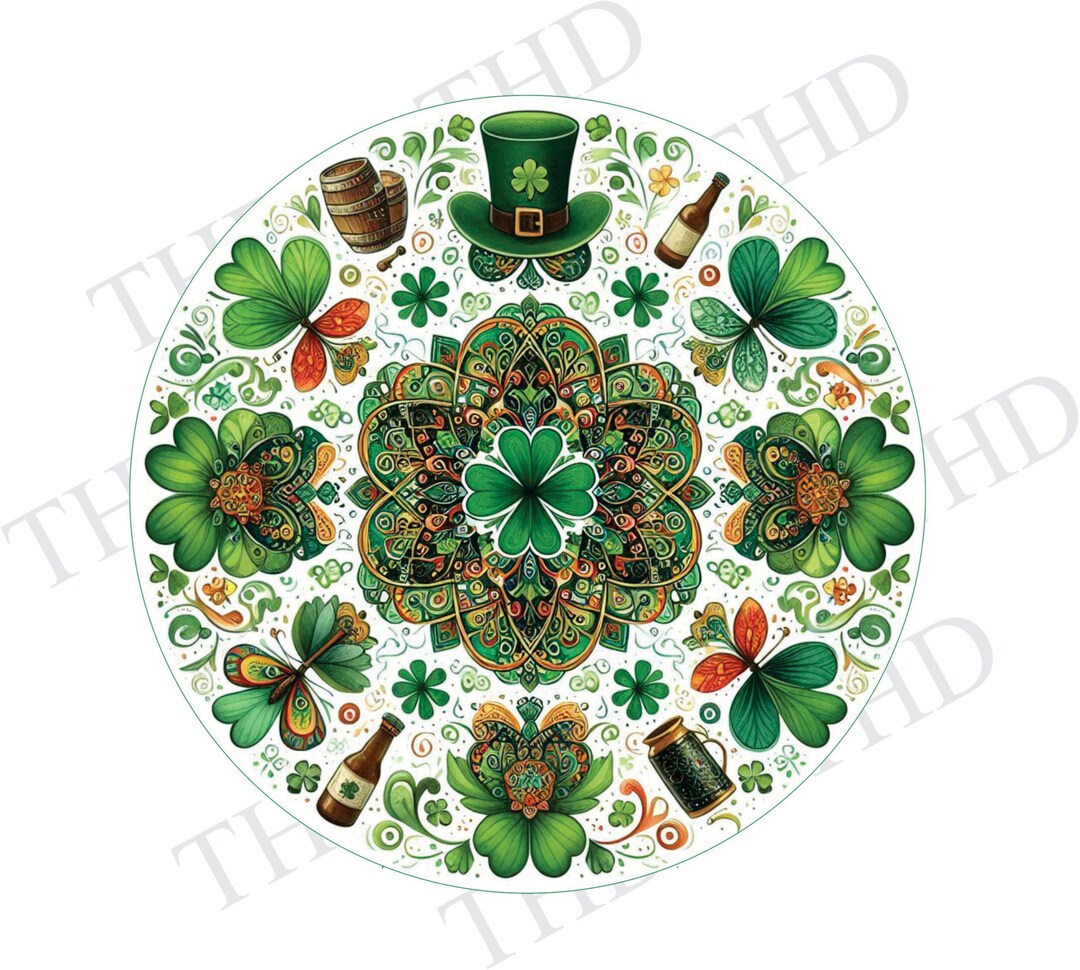 St. Patrick's Day Mandala JPG/PNG Downloadabe Clipart Design for ...
