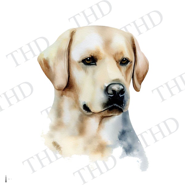 Yellow Lab Watercolor - Etsy
