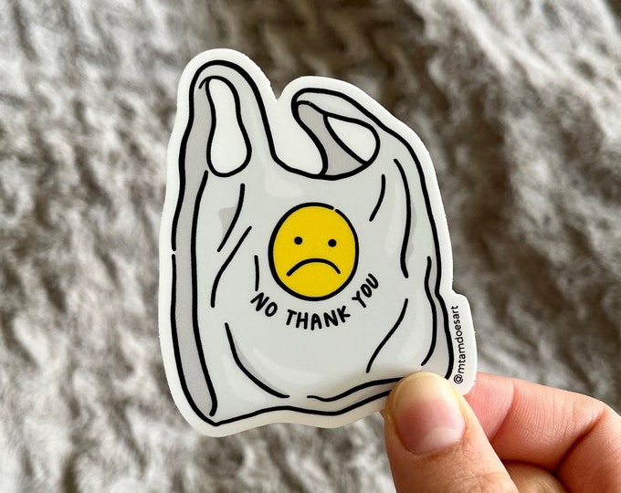 No Thank You - Plastic Bags Environmental Sustainable Laptop Vinyl ...