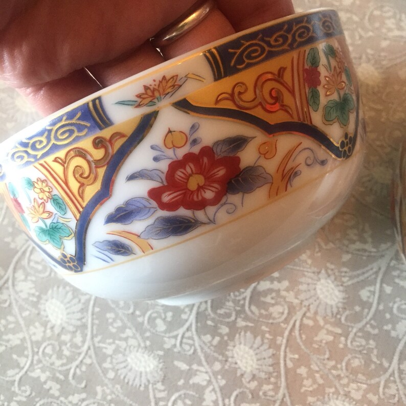 Set of 4 Imari Gohan Reds Rusts Yellows & Blues Oriental - Etsy