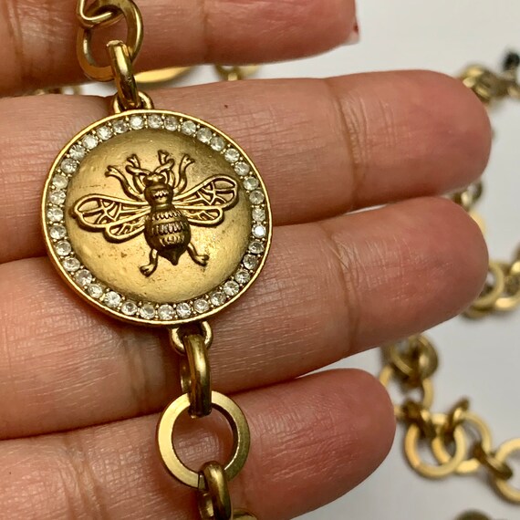 Monet 1950’s Script Monogram Series bumblebee necklac… - Gem