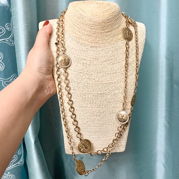 Monet 1950’s Script Monogram Series bumblebee necklac… - Gem